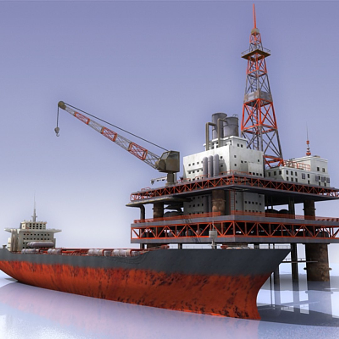 Oil Rig Tanker 3d Model