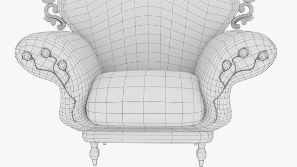 3D Victorian Chair White - TurboSquid 1799193