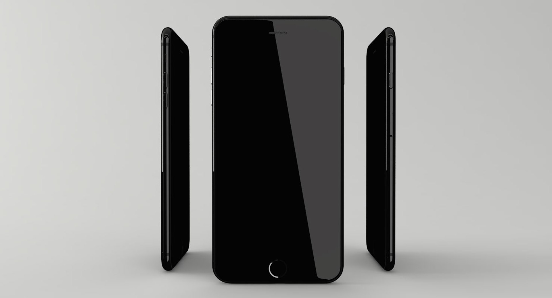 Phone 7 Jetblack 3d Obj