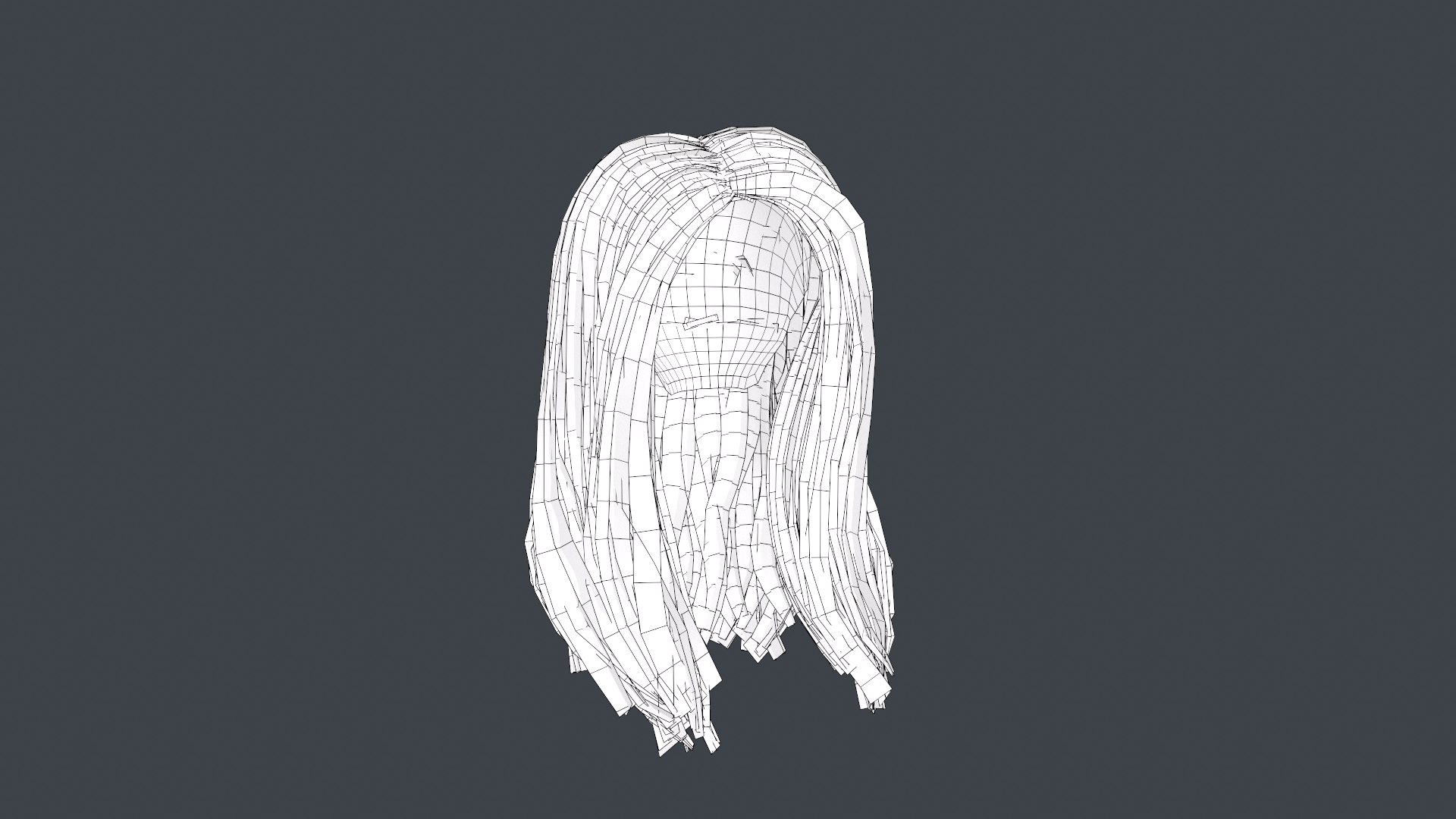 3D Female Hair Cards Style 5 - Long Hair 2 - TurboSquid 1983463