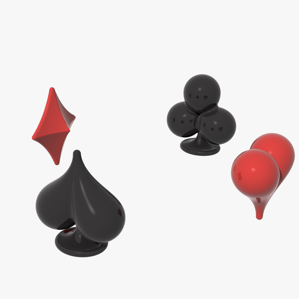 playing cards suits obj