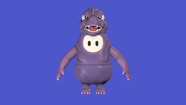 3D model Fall Guys Skin Godzilla Character 8k - TurboSquid 1750617
