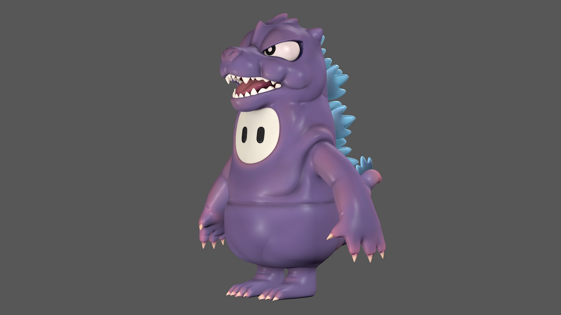 3D Model Fall Guys Skin Godzilla Character 8k - TurboSquid 1750617