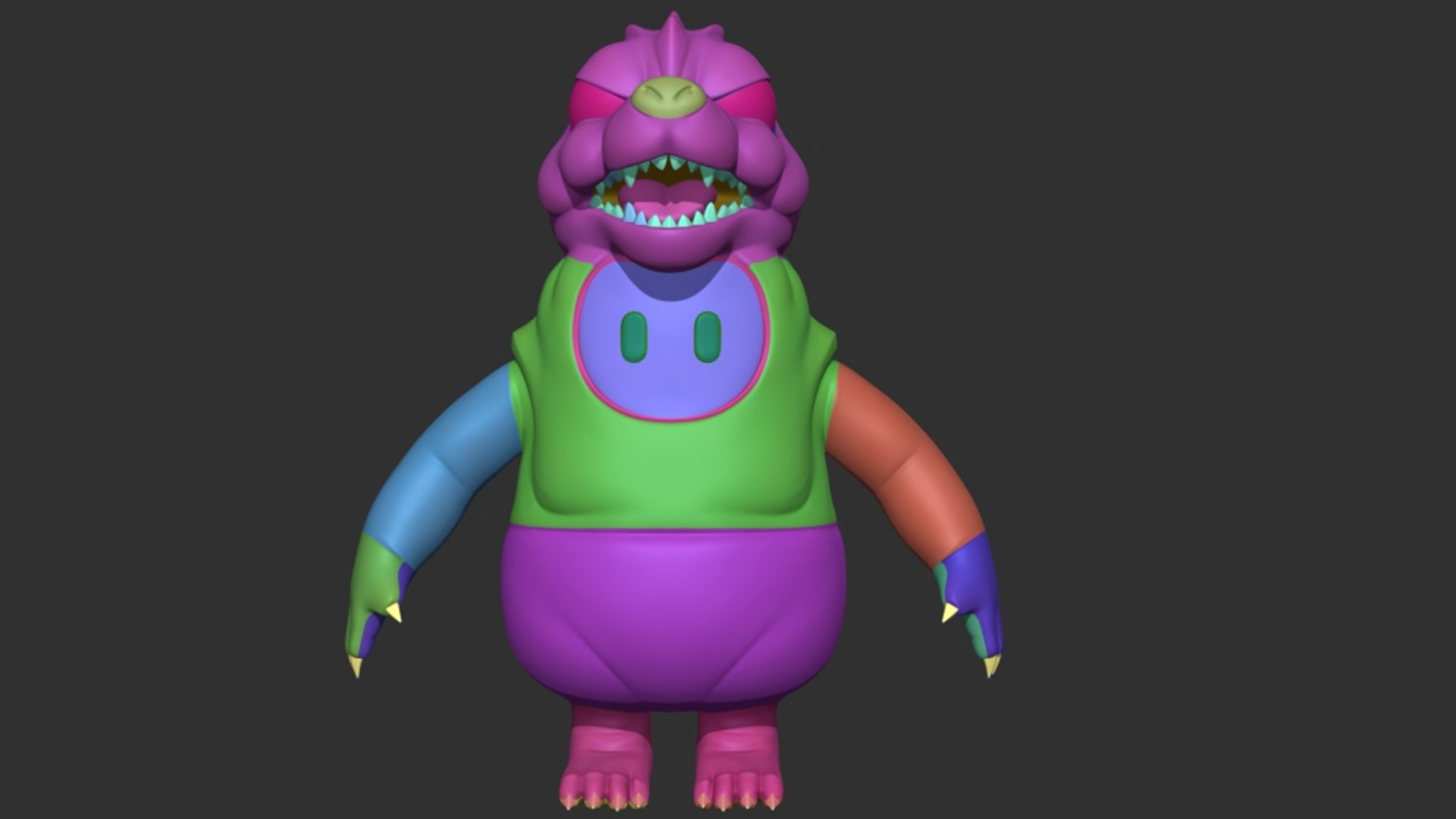3D Model Fall Guys Skin Godzilla Character 8k - TurboSquid 1750617