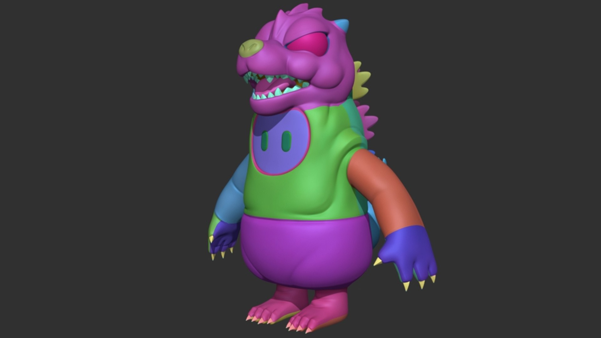 3D Model Fall Guys Skin Godzilla Character 8k - TurboSquid 1750617
