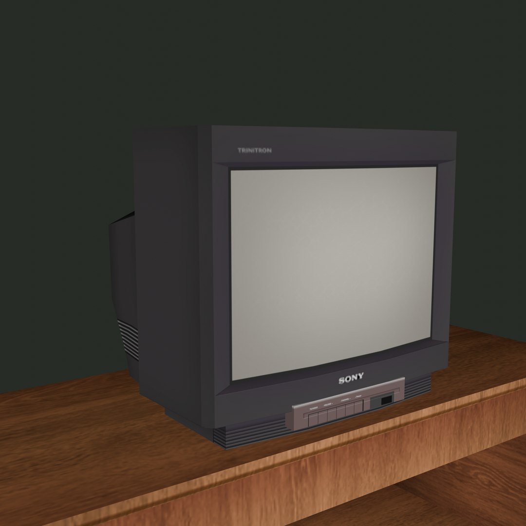 3D LowPoly TV CRT - TurboSquid 2415376