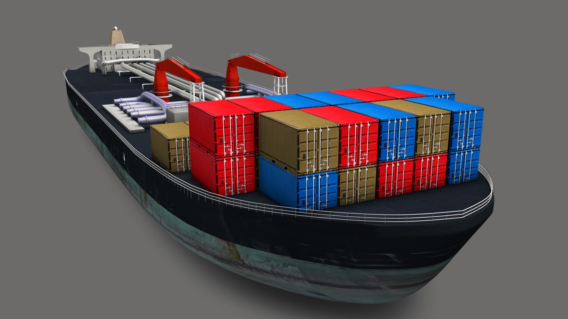 3D Container Ship - TurboSquid 1787445