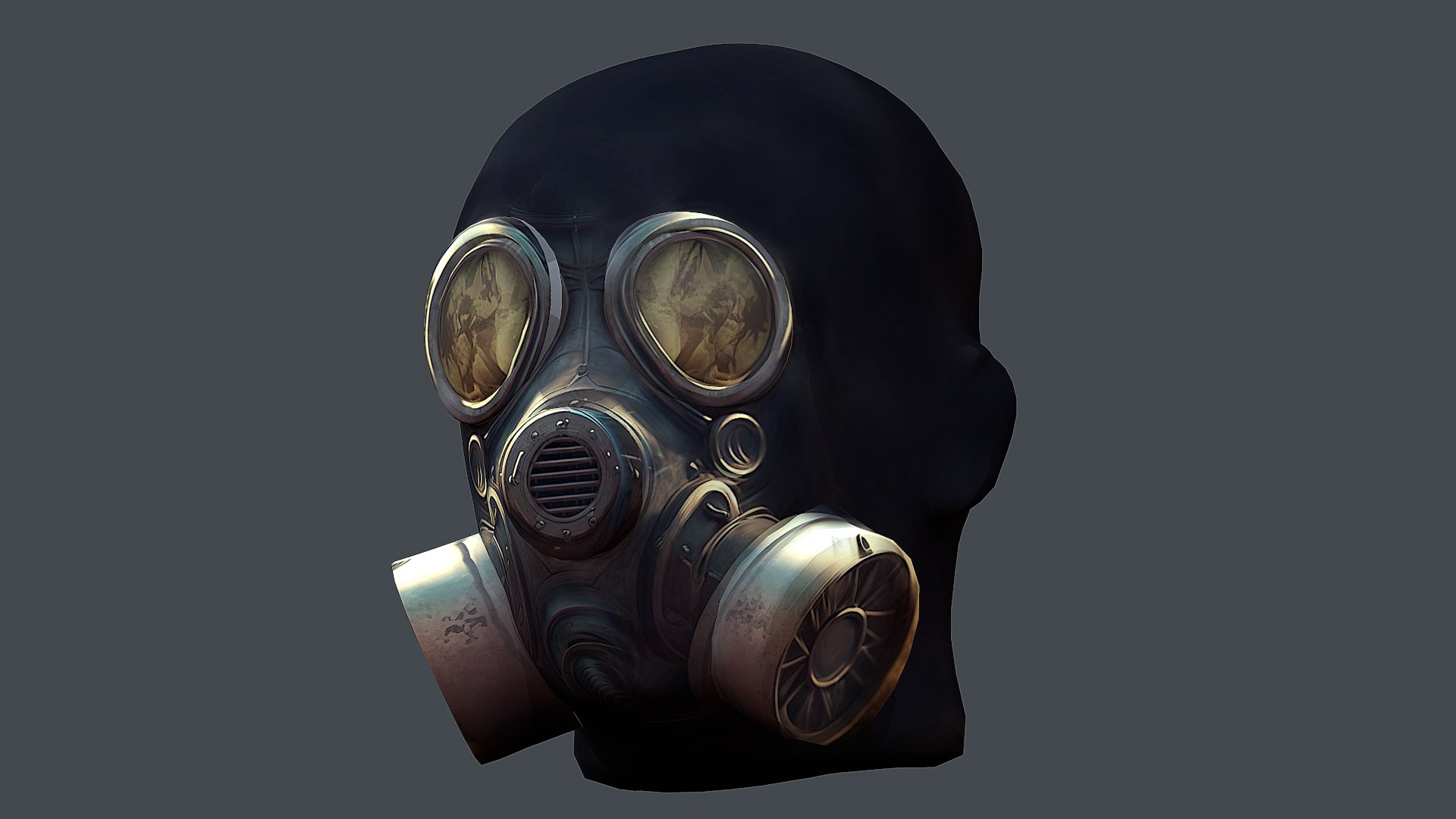 Gas Mask Protection Futuristic Isolated Equipment Model - TurboSquid ...
