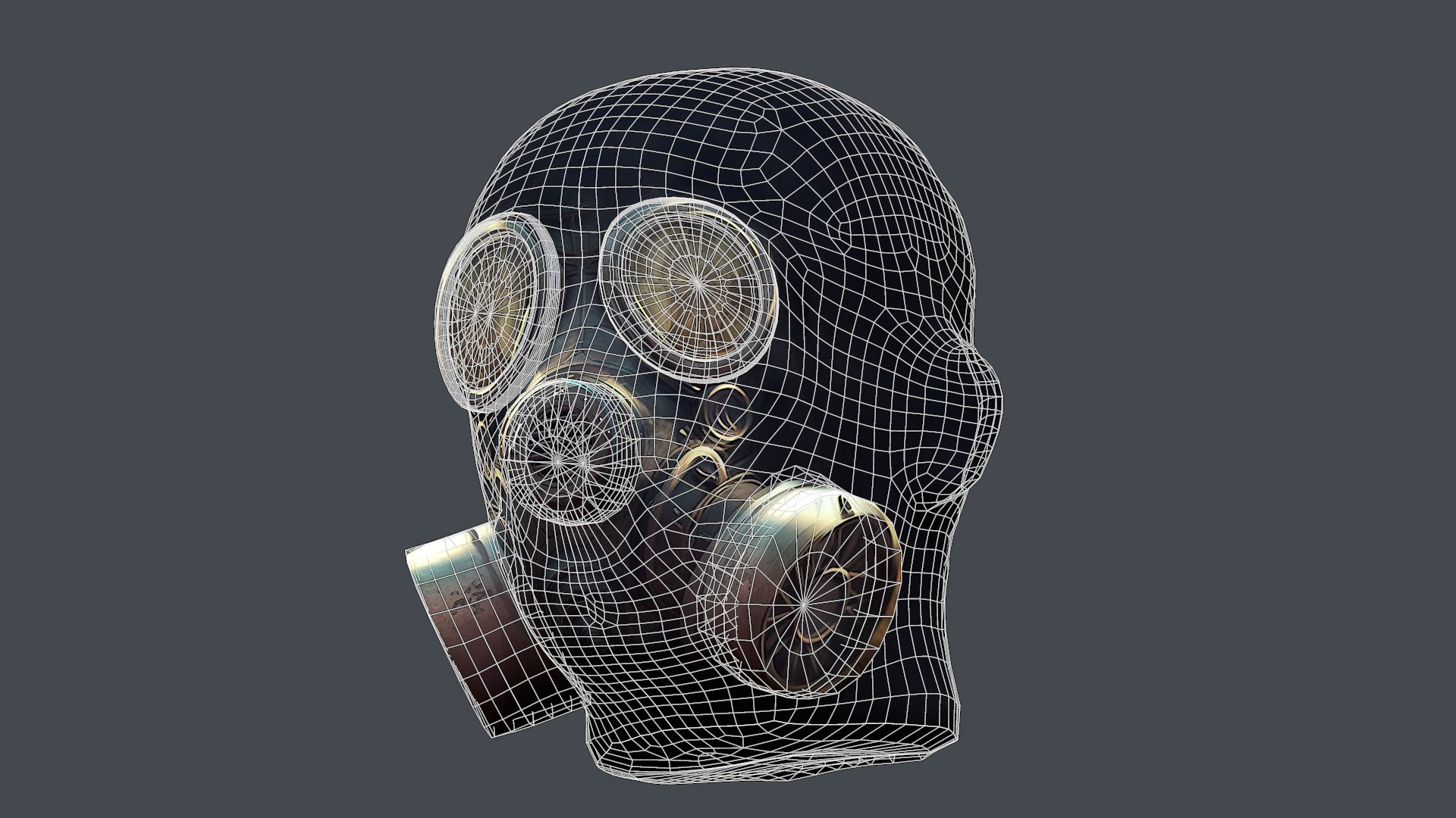 Gas Mask Protection Futuristic Isolated Equipment Model - TurboSquid ...