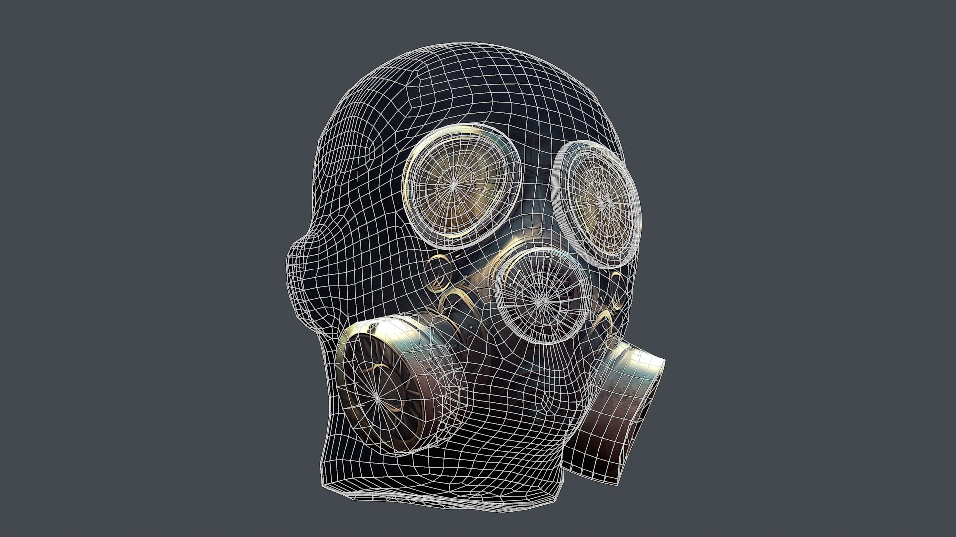 Gas Mask Protection Futuristic Isolated Equipment Model - TurboSquid ...