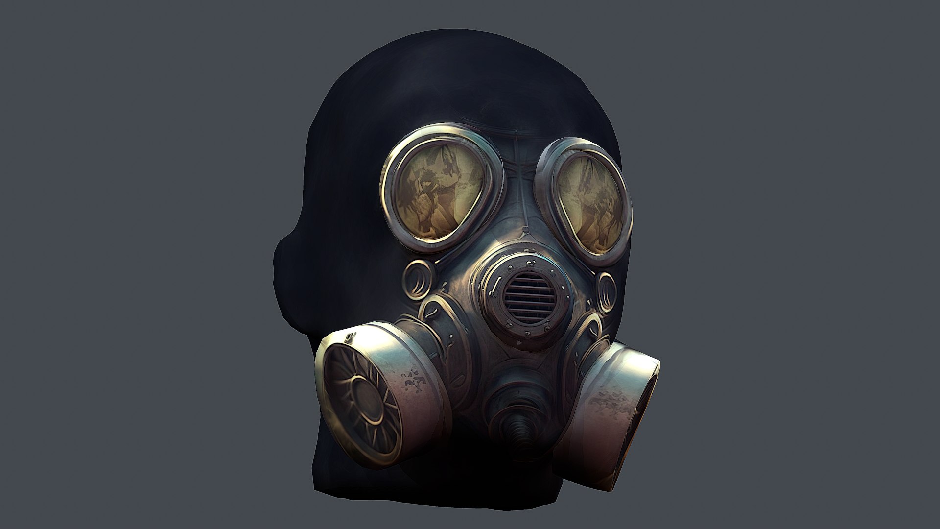 Gas Mask Protection Futuristic Isolated Equipment Model - TurboSquid ...