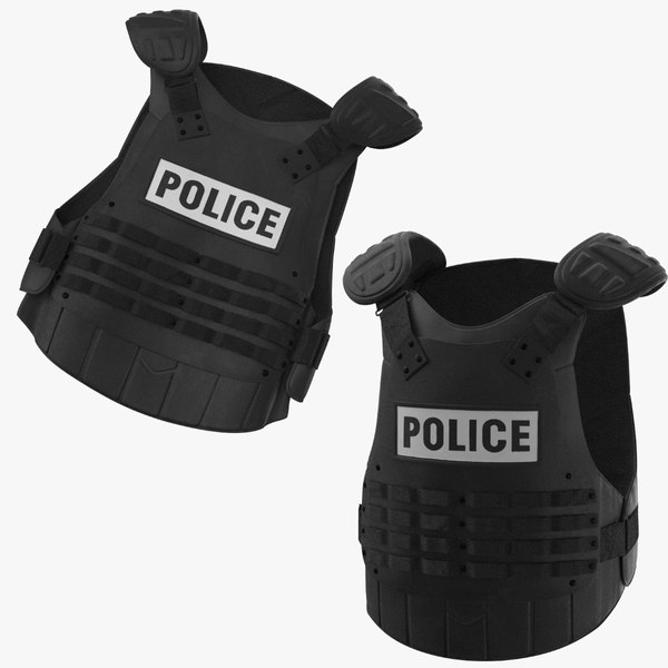 3d bloody police riot gear