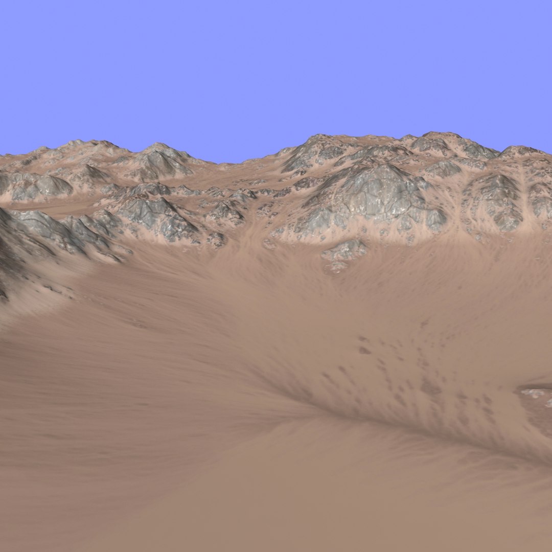 landscape terrain desert 3d model