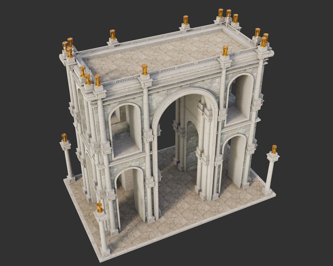 Roman Arch Gate 3D Model - TurboSquid 2340504