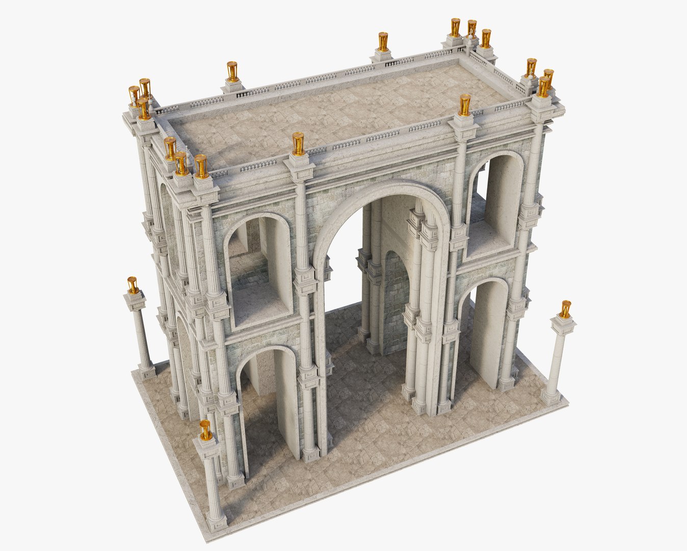 Roman Arch Gate 3D Model - TurboSquid 2340504