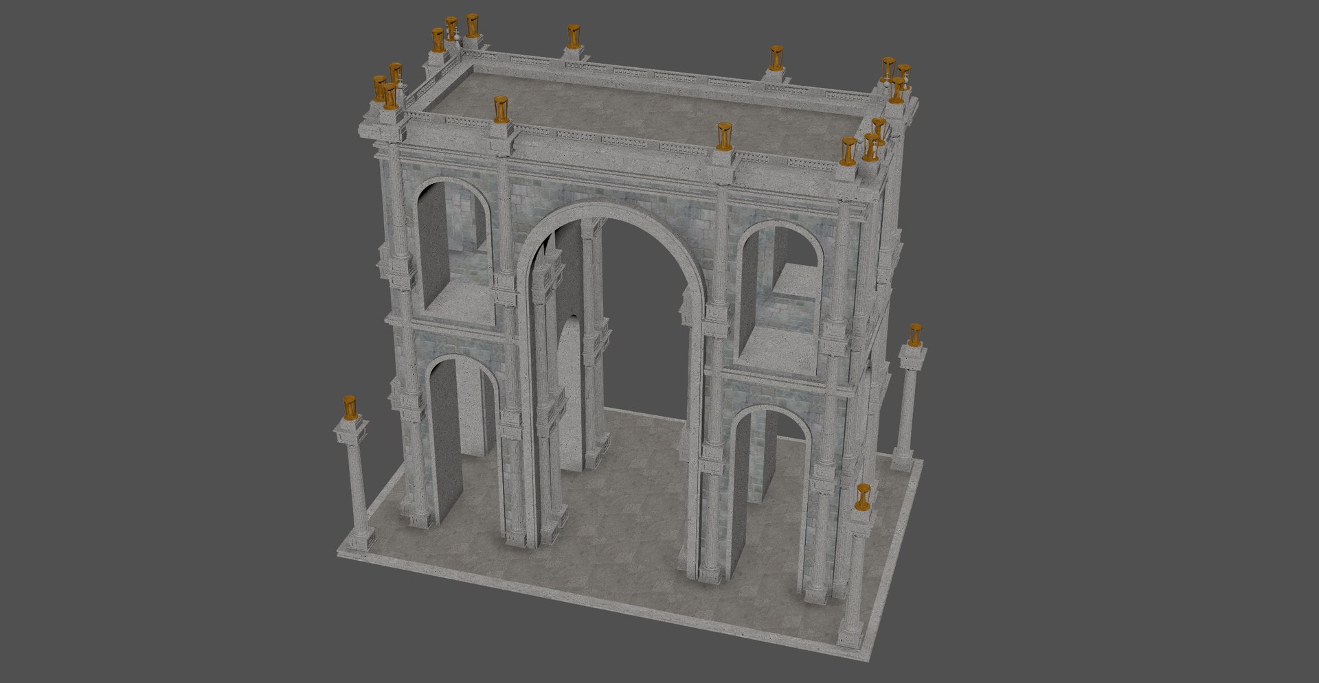Roman Arch Gate 3D Model - TurboSquid 2340504