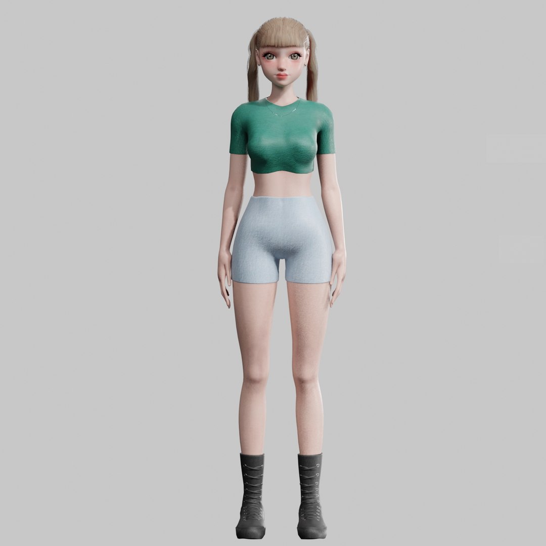 Pretty Basic Woman V20448 3D Model - TurboSquid 2277170