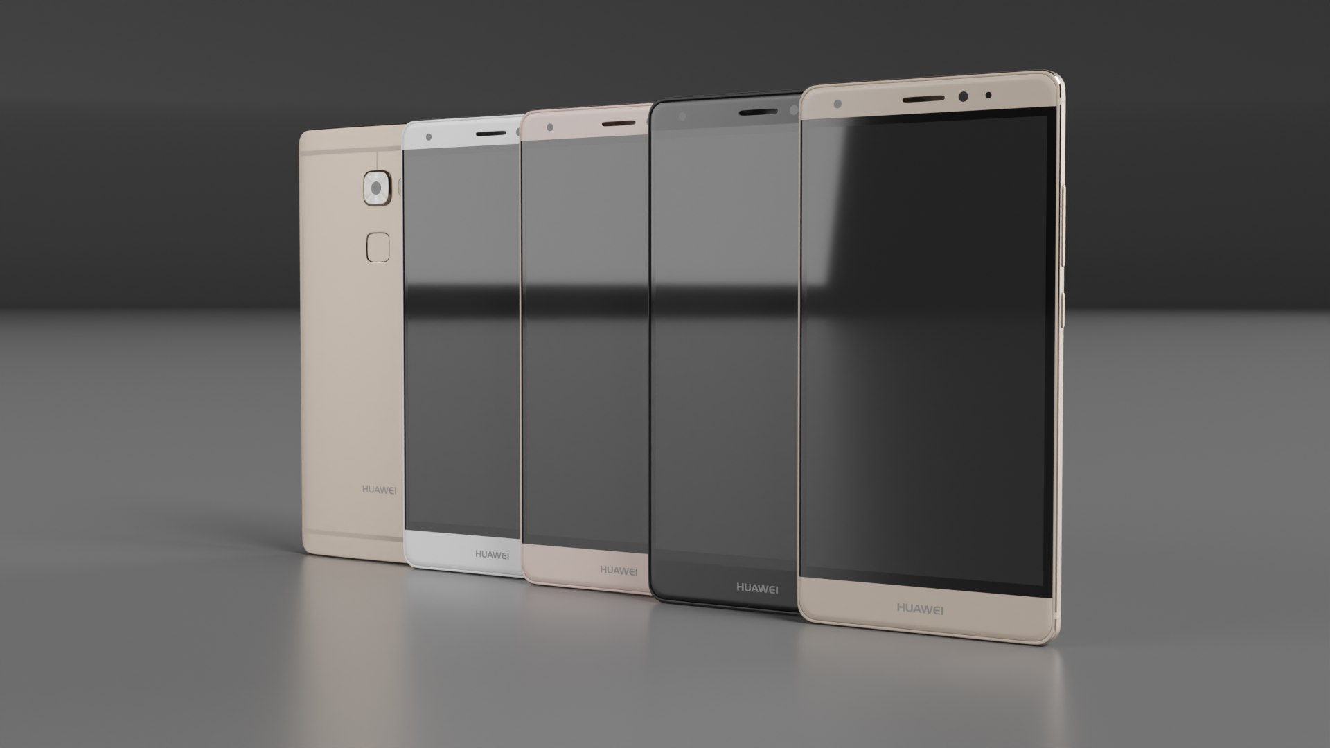 3D Model Huawei Mate S All Colors Smartphone - TurboSquid 2071292