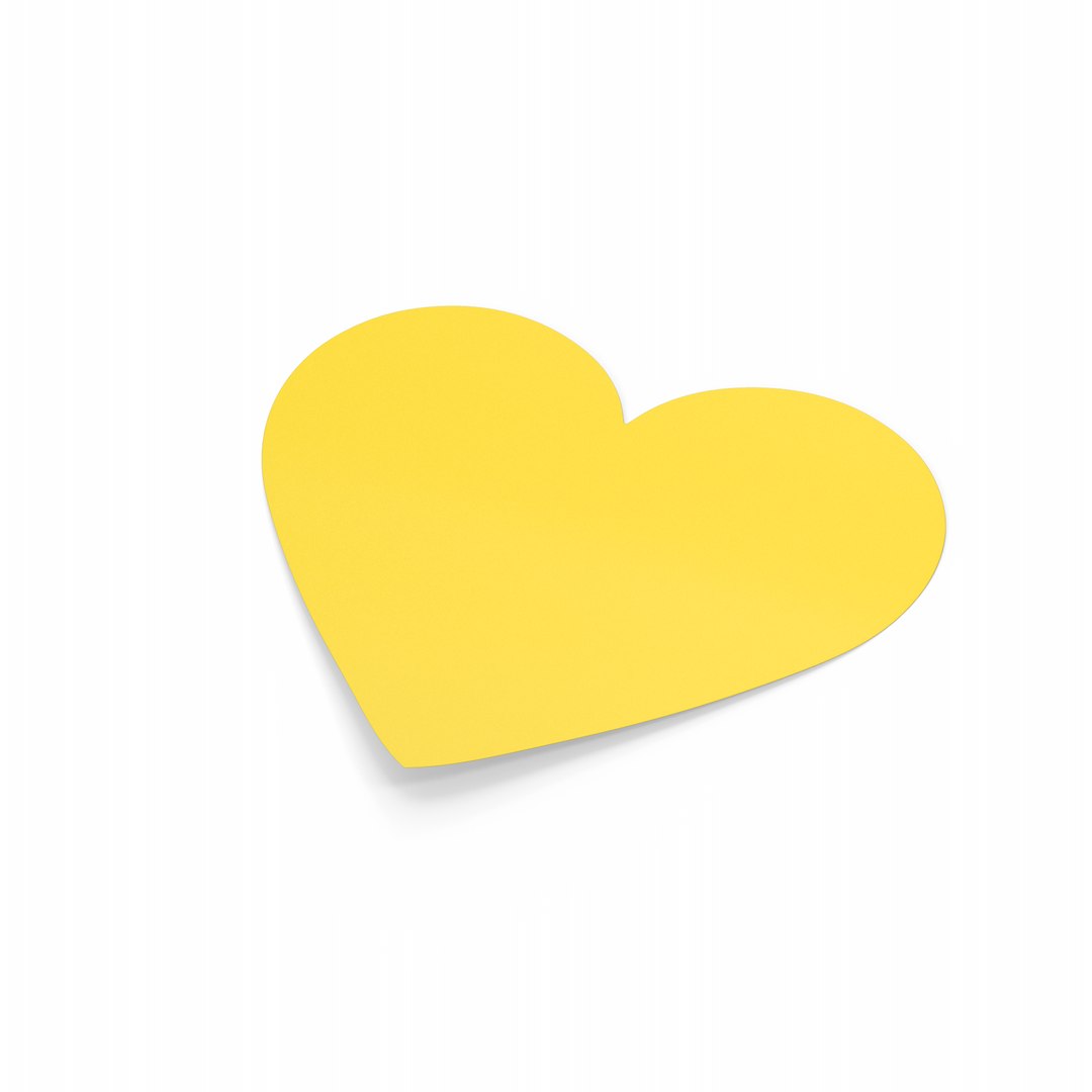3D Sticky Note Heart Model - TurboSquid 2185484