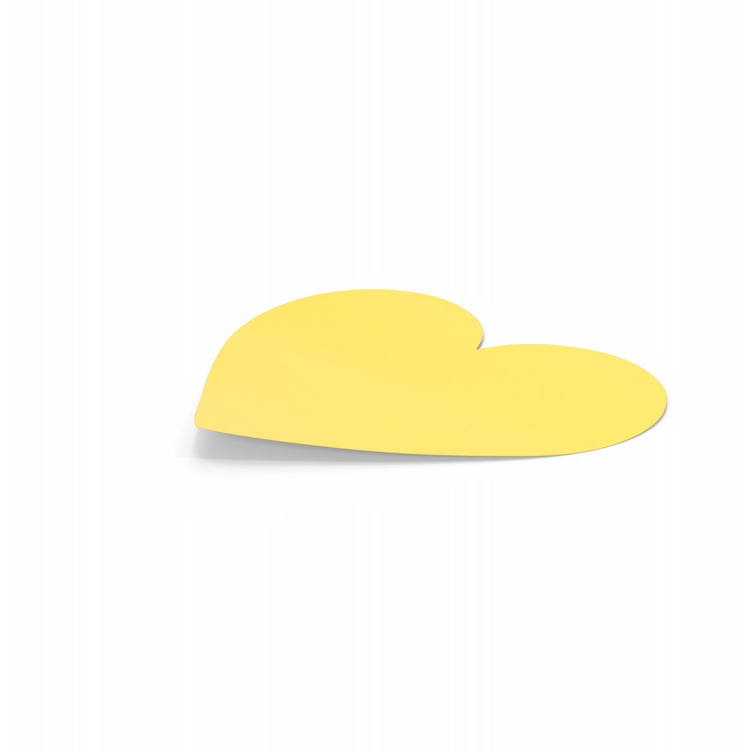 3D Sticky Note Heart Model - TurboSquid 2185484