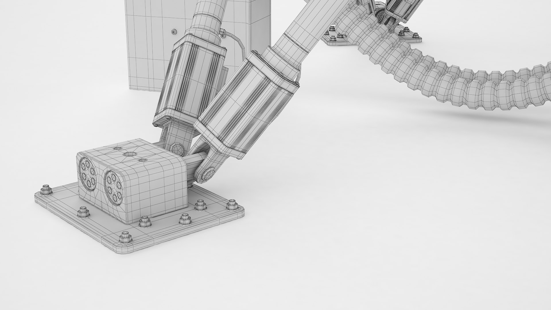3D Air Flight Simulator Robotic Leg 01 - TurboSquid 2290624