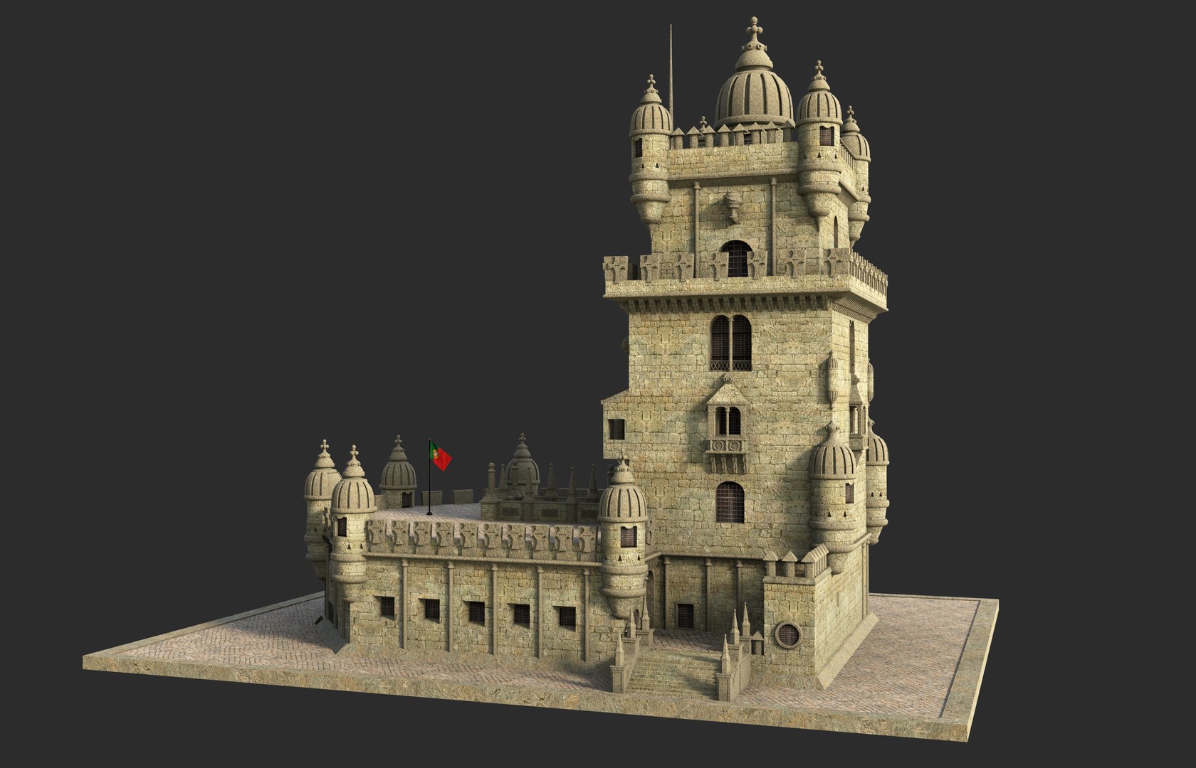 3D Belem Tower - TurboSquid 2367470