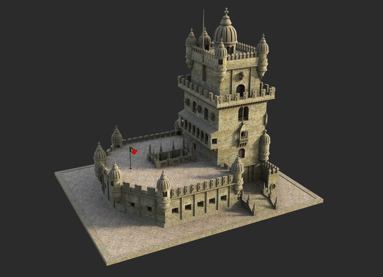 3D Belem Tower - TurboSquid 2367470