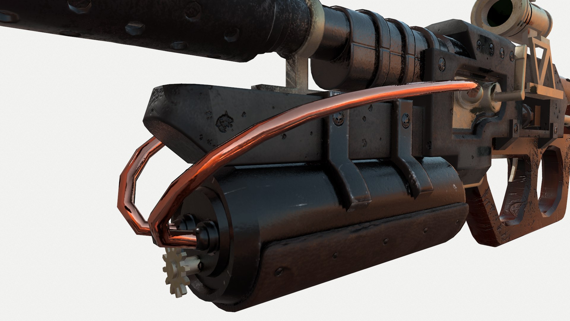 Steampunk Rifle 3D Model - TurboSquid 1229935