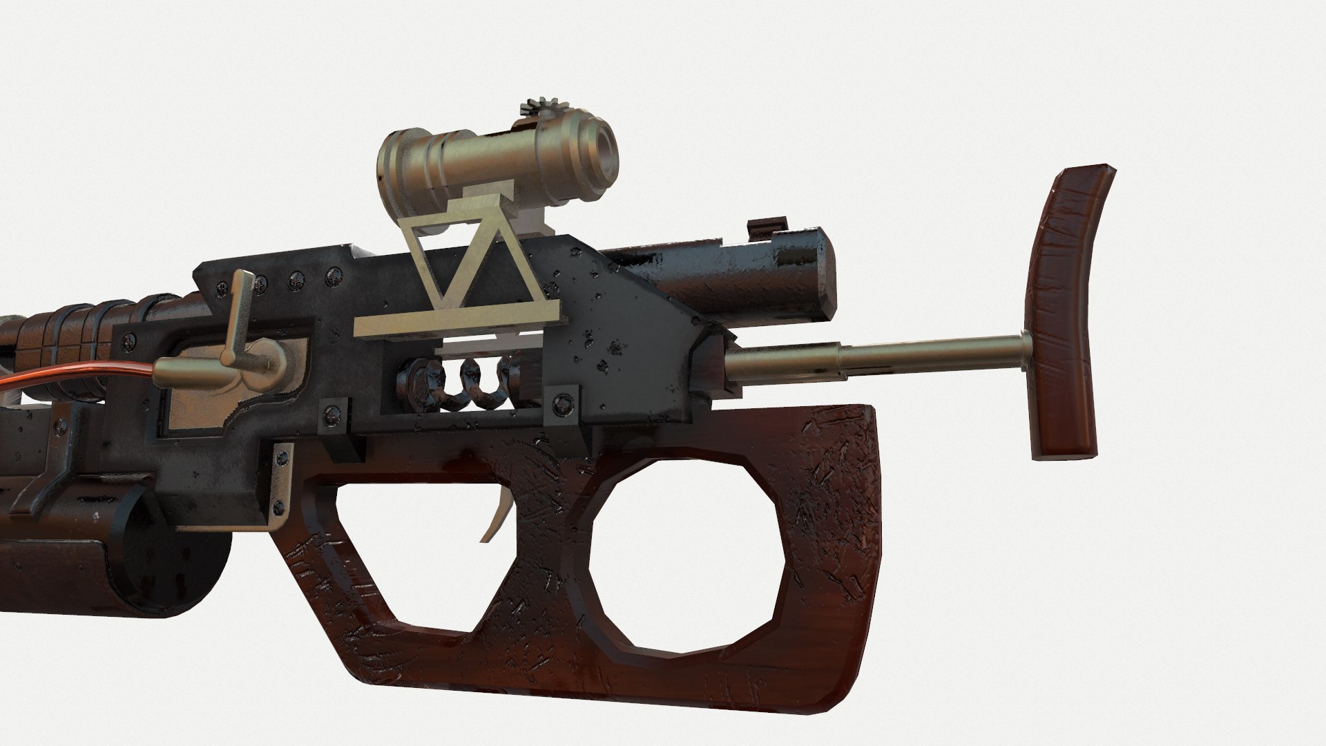 Steampunk Rifle 3D Model - TurboSquid 1229935