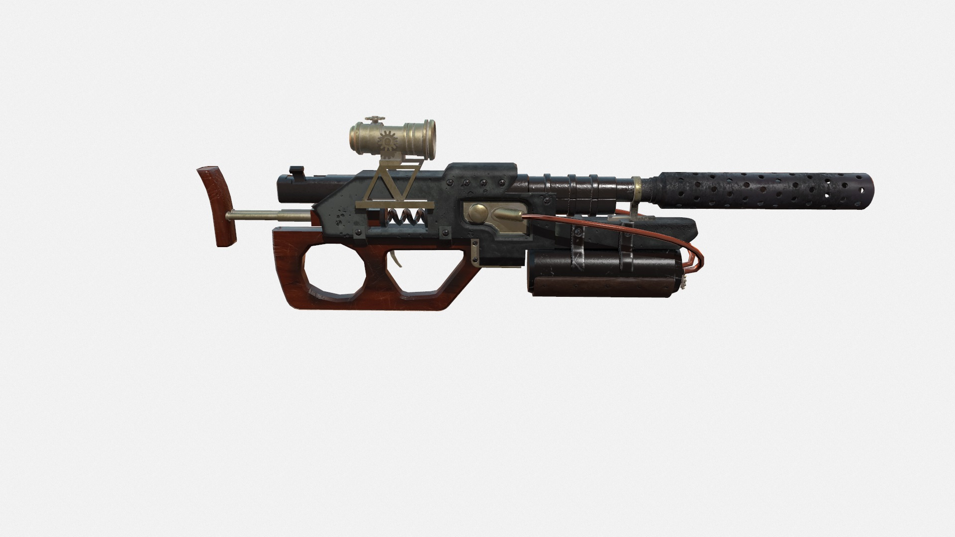 Steampunk Rifle 3D Model - TurboSquid 1229935