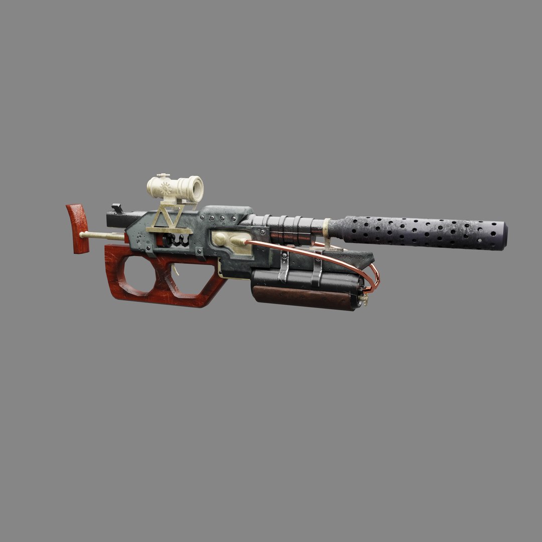 Steampunk Rifle 3D Model - TurboSquid 1229935
