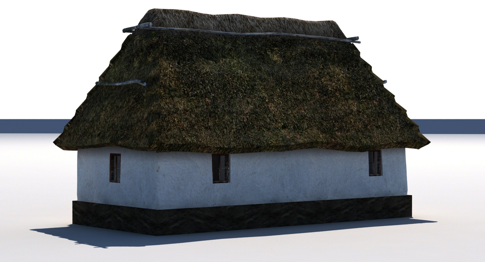 3D House Straw Roof - TurboSquid 1337053