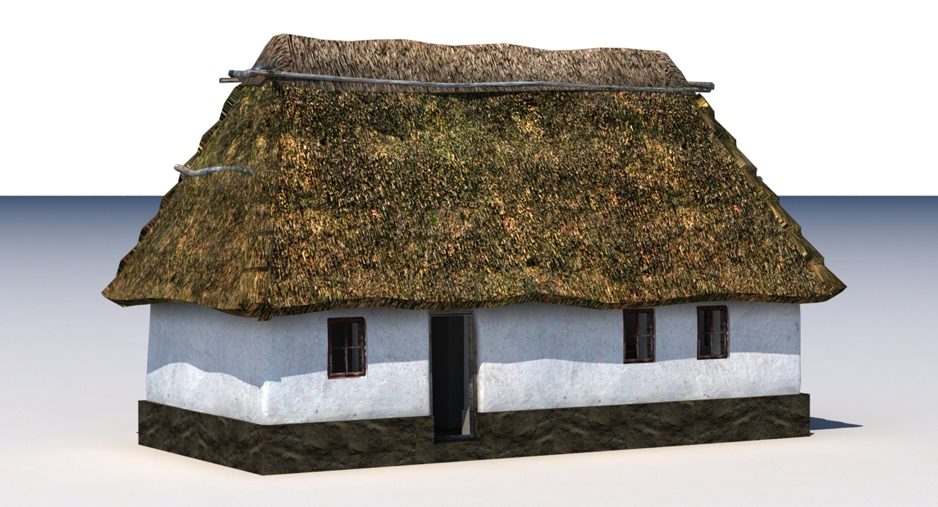 3D House Straw Roof - TurboSquid 1337053