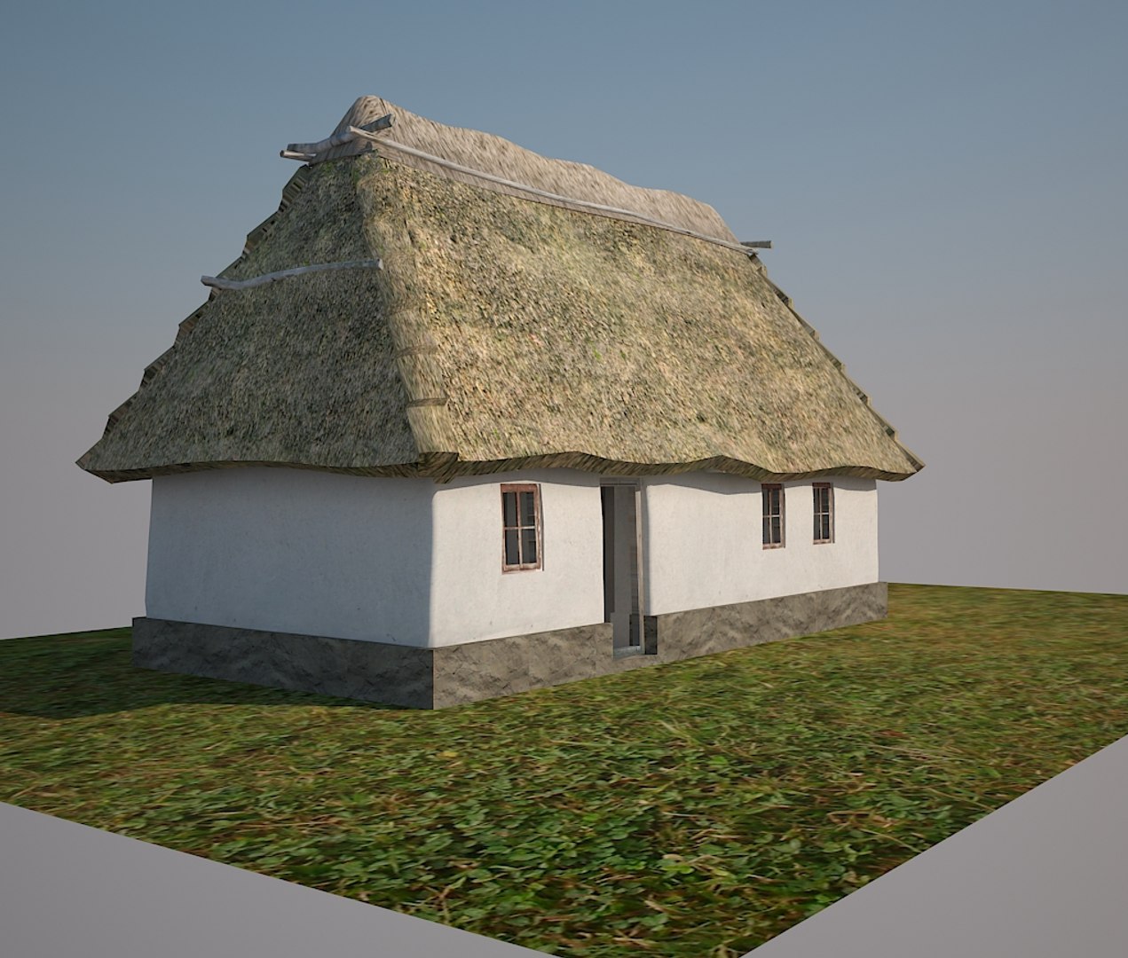 3D House Straw Roof - TurboSquid 1337053