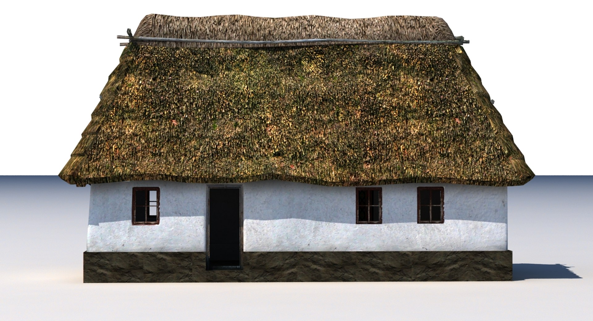 3D House Straw Roof - TurboSquid 1337053