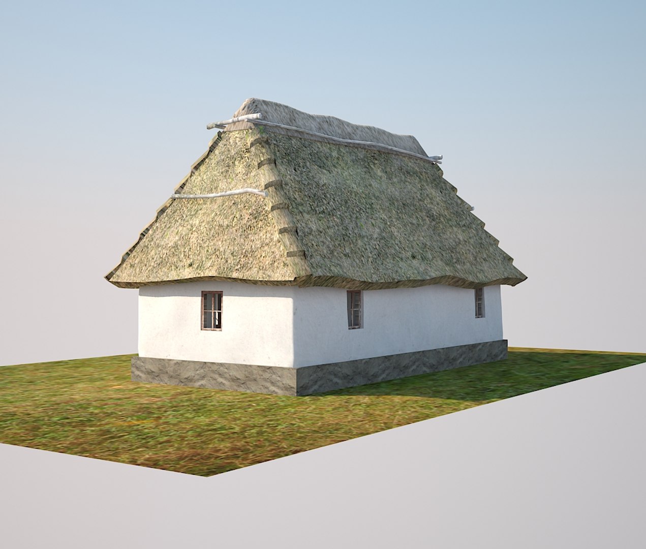 3D House Straw Roof - TurboSquid 1337053