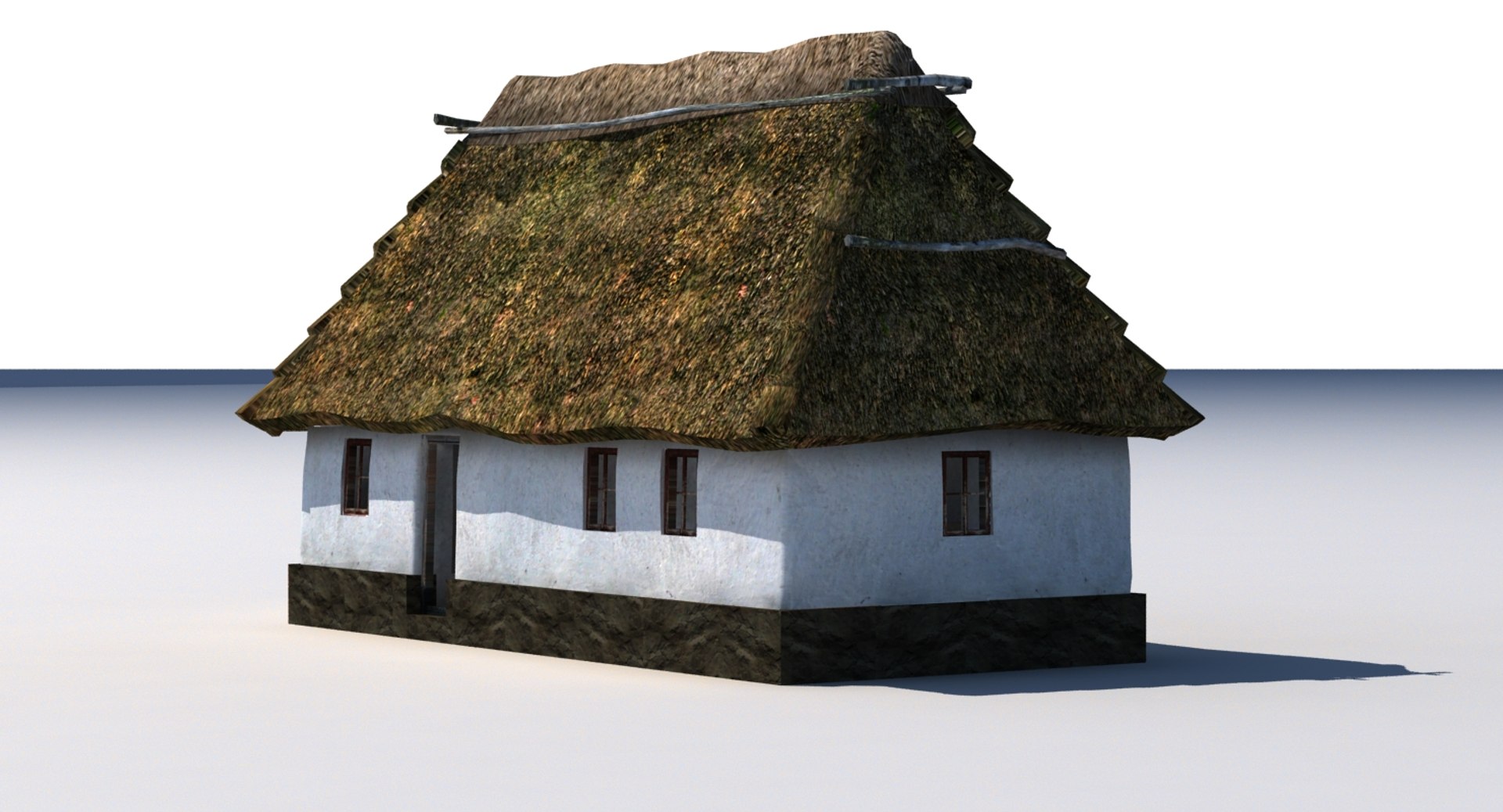 3D House Straw Roof - TurboSquid 1337053
