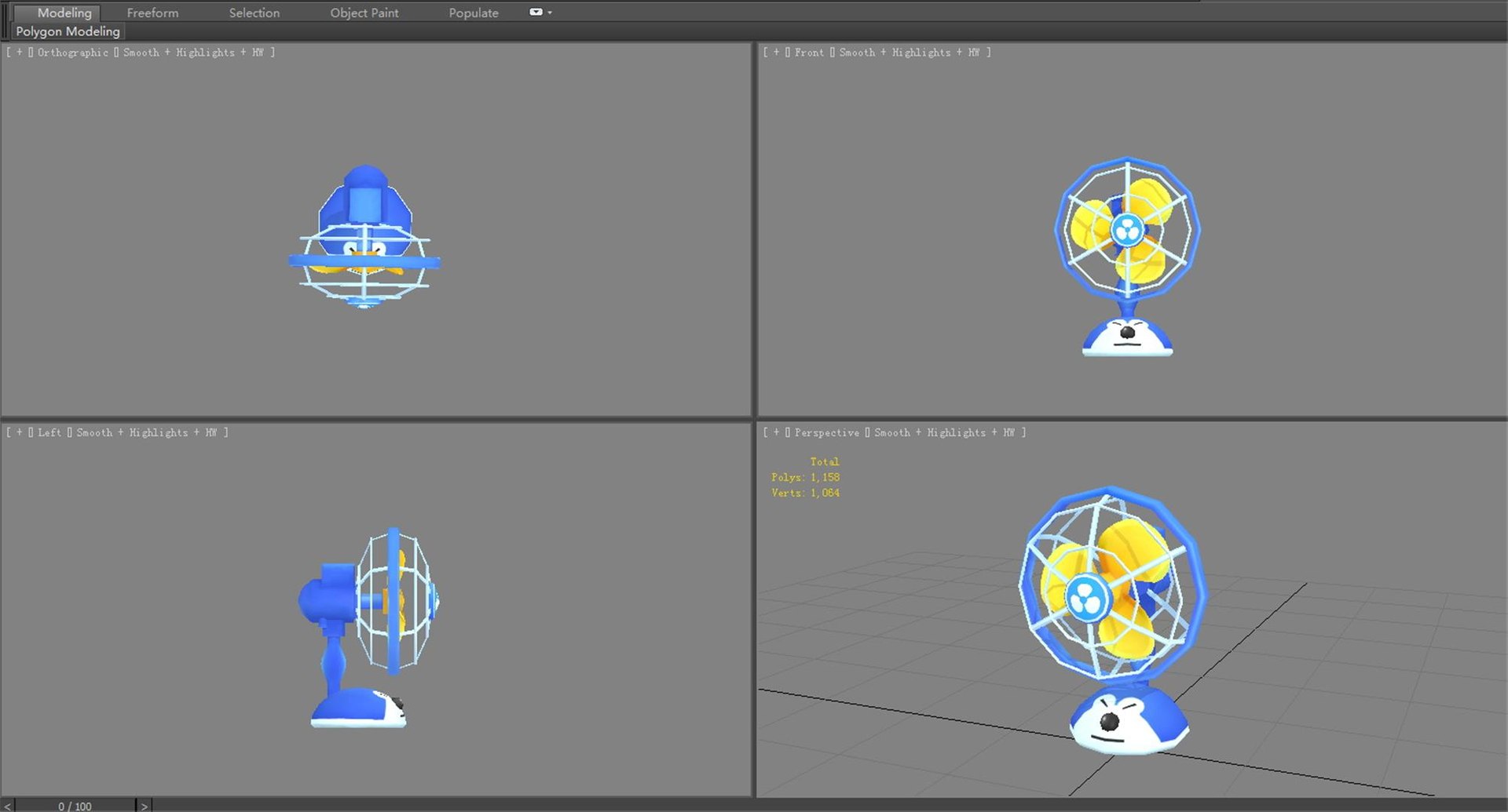 3D Cartoon Electric Fan Model - TurboSquid 2110914