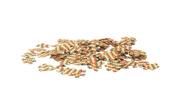Jigsaw Puzzle Pile 3D model - TurboSquid 1767541