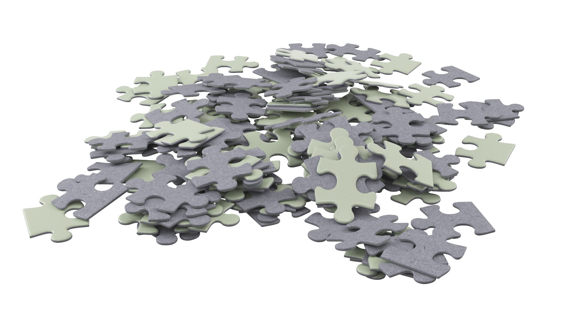 Jigsaw Puzzle Pile 3D Model - TurboSquid 1767541