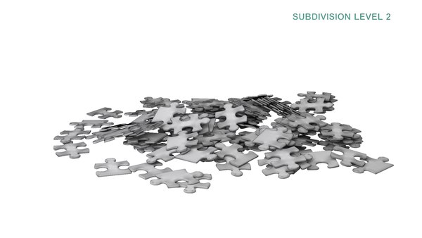 Jigsaw Puzzle Pile 3D model - TurboSquid 1767541