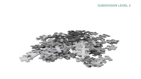 Jigsaw Puzzle Pile 3D model - TurboSquid 1767541