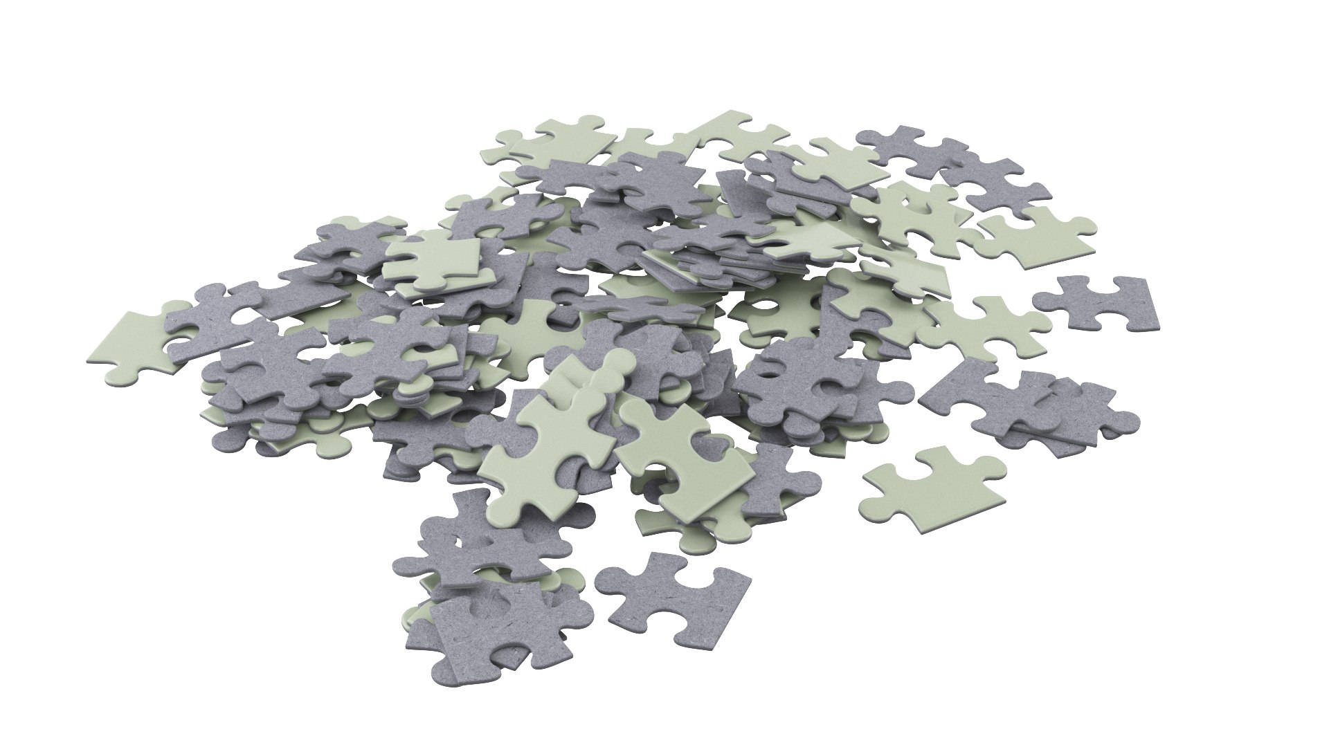 Jigsaw Puzzle Pile 3D Model - TurboSquid 1767541