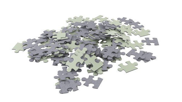 Jigsaw Puzzle Pile 3D model - TurboSquid 1767541