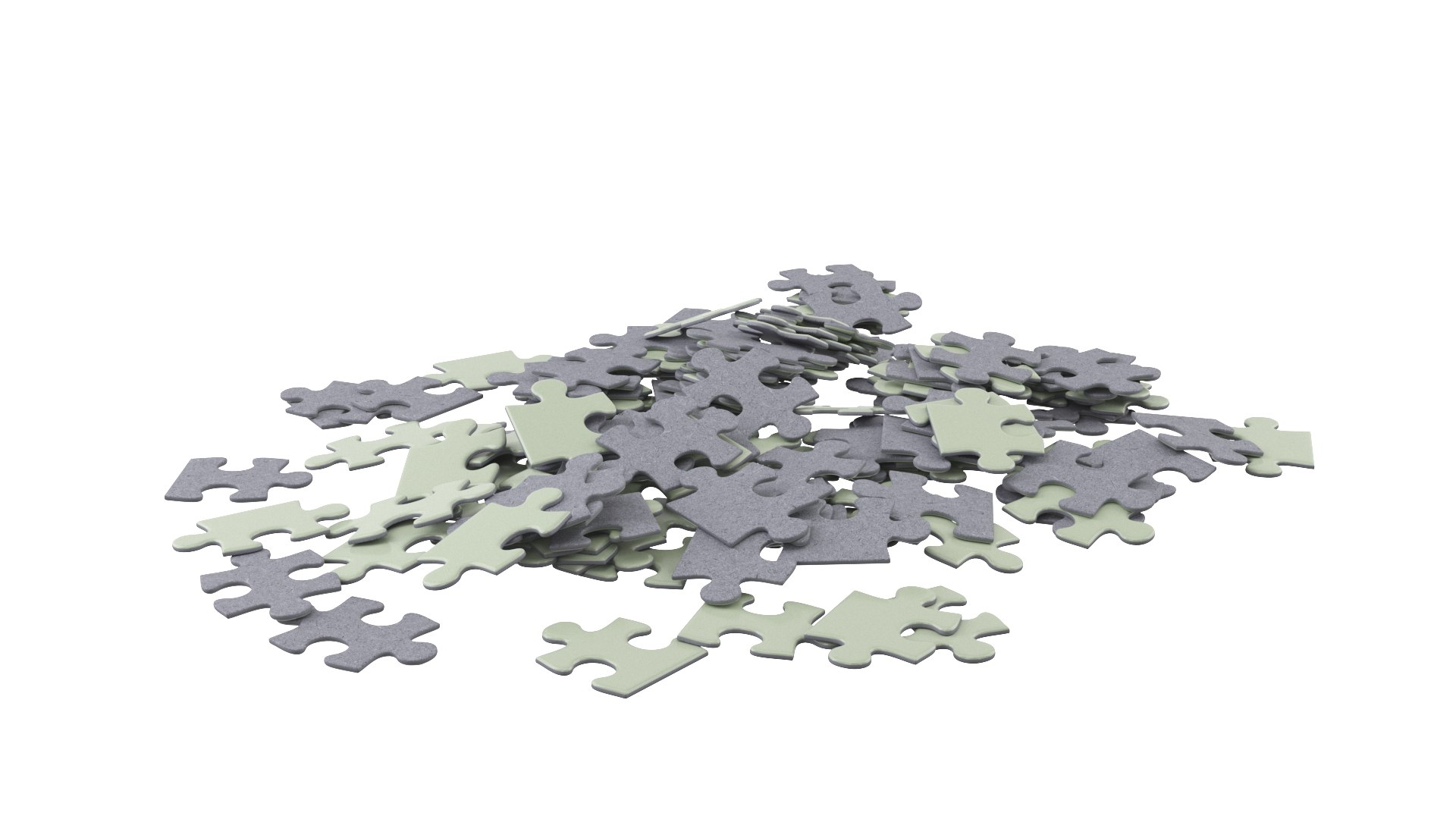 Jigsaw Puzzle Pile 3D Model - TurboSquid 1767541
