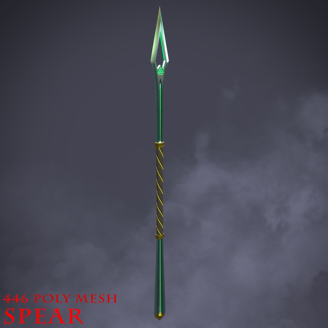 3D Game Ready Low Poly Magical Fantasy Spear Model - TurboSquid 1851128