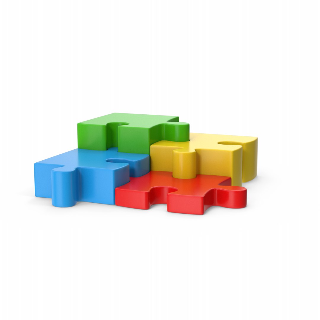 3D Colored Puzzles - TurboSquid 2210078