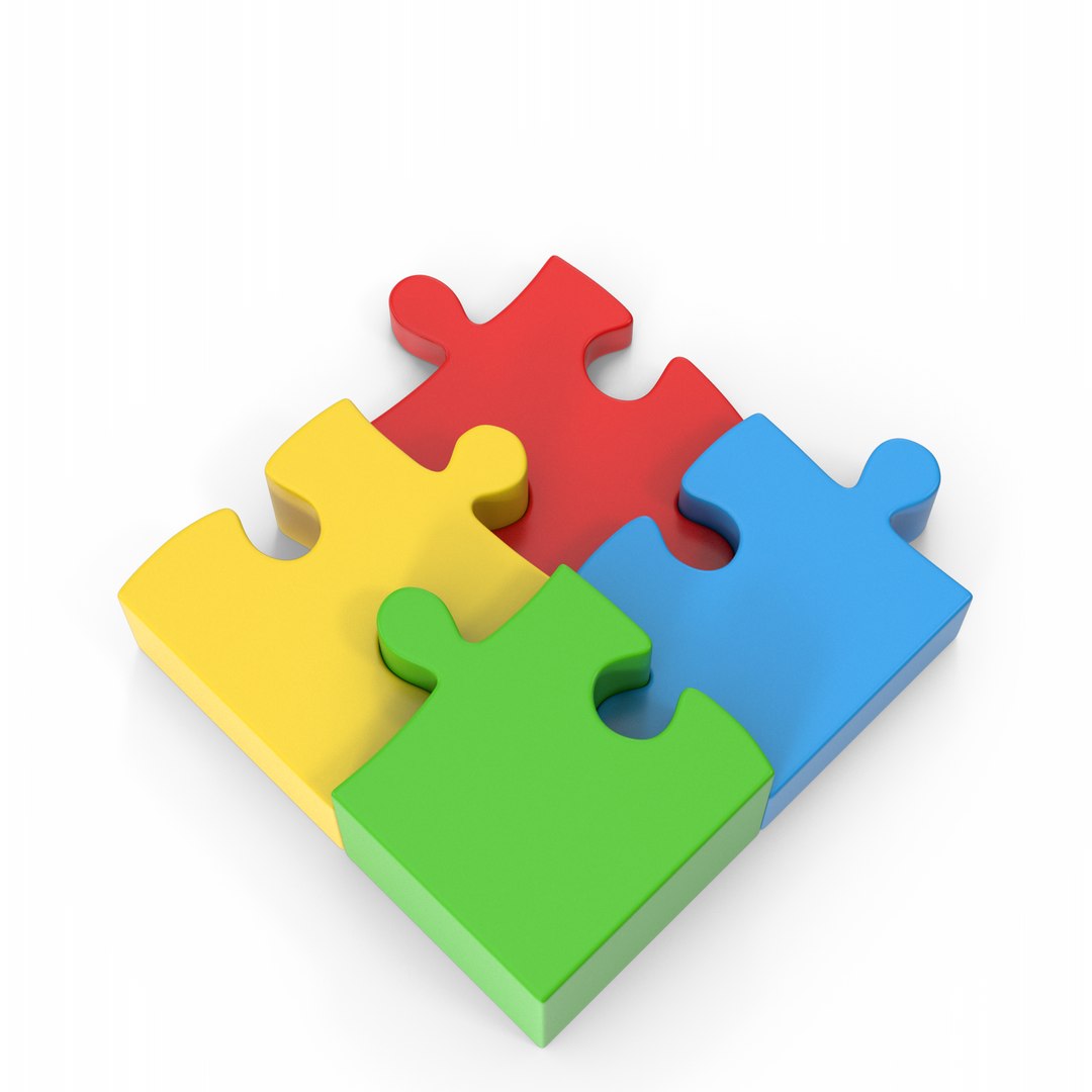 3D Colored Puzzles - TurboSquid 2210078