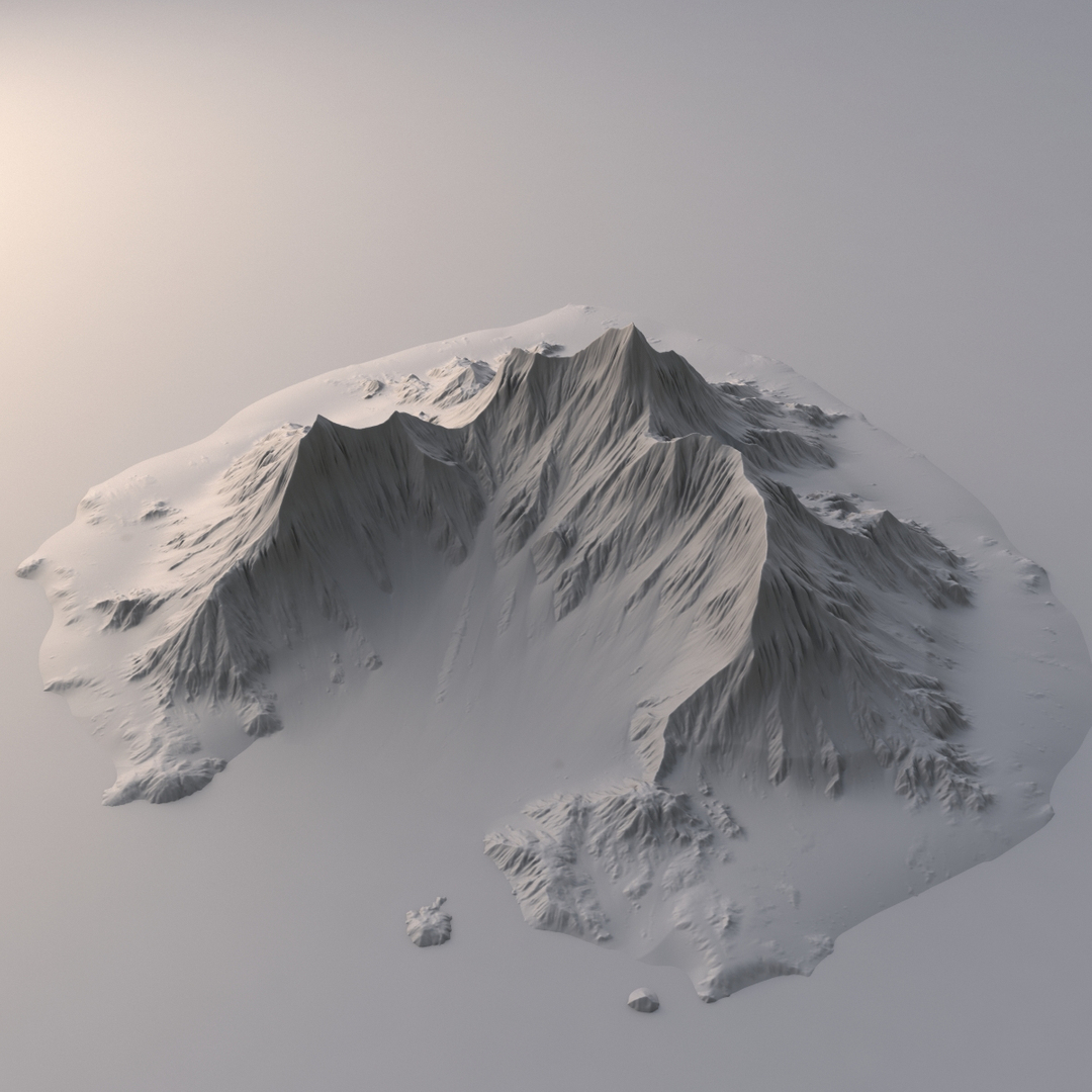 3d realistic tropical island