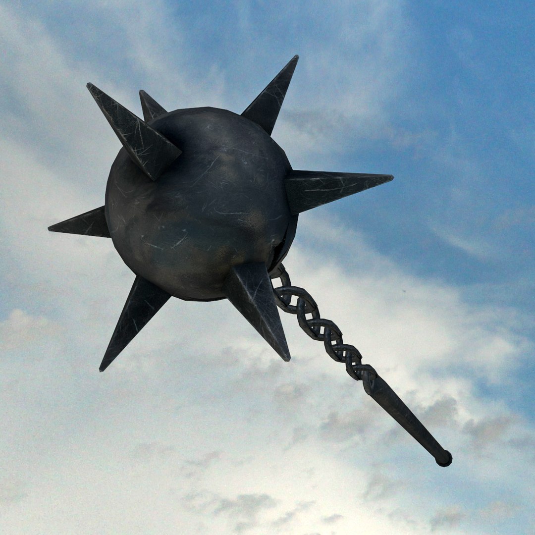 3d Model Old Worn English Flail